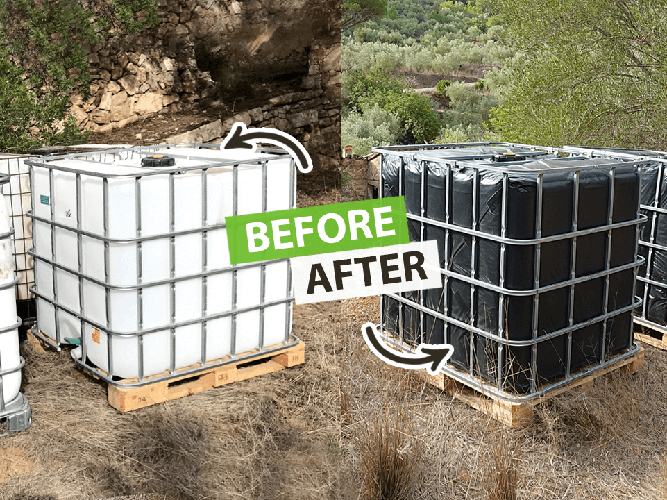 We Are Preparing the IBC Totes to Store Rainwater